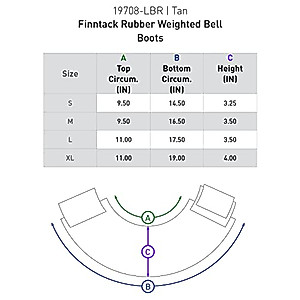 Finntack Rubber Weighted Bell Boots - Tan - S/150