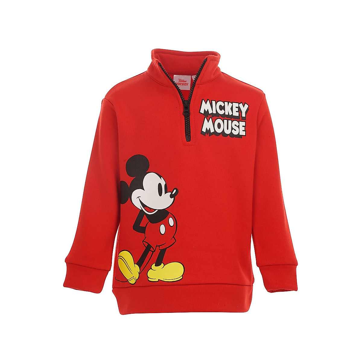 Disney Mickey Mouse Little Boys Half-Zip Sweatshirt & Pants Red 7-8