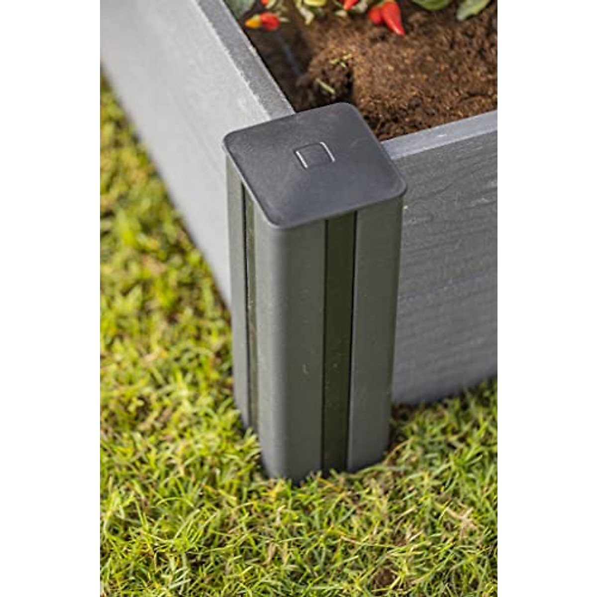 Keter Vista Modular Raised Garden Bed Durable Outdoor Planter for Vegetables Flowers, Herbs, and Succulents, Brown