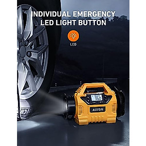 AstroAI Cordless Tire Inflator Portable Air Compressor for Car Tire Pump 160PSI with HD Screen, 3 Power Sources & Dual Powerful Motors, Heavy Duty Air Pump Inflation/Deflation father day gifts