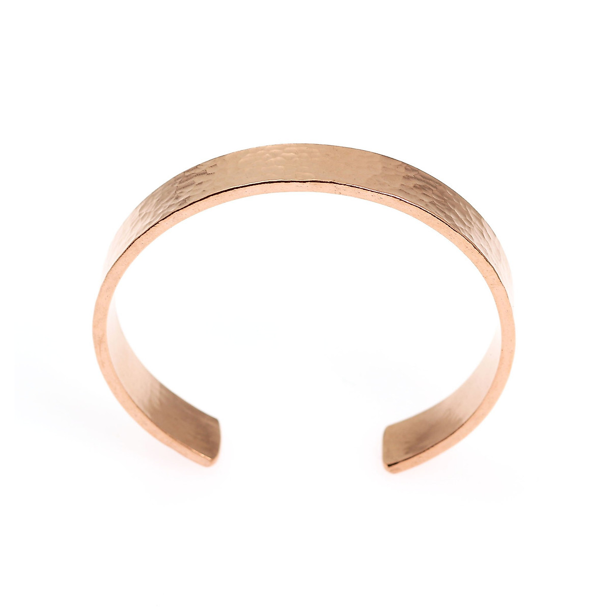 10mm Wide Hammered Copper Cuff Bracelet By John Brana Handmade Jewelry 100% Uncoated Solid Copper Cuff (6.5 Inches)