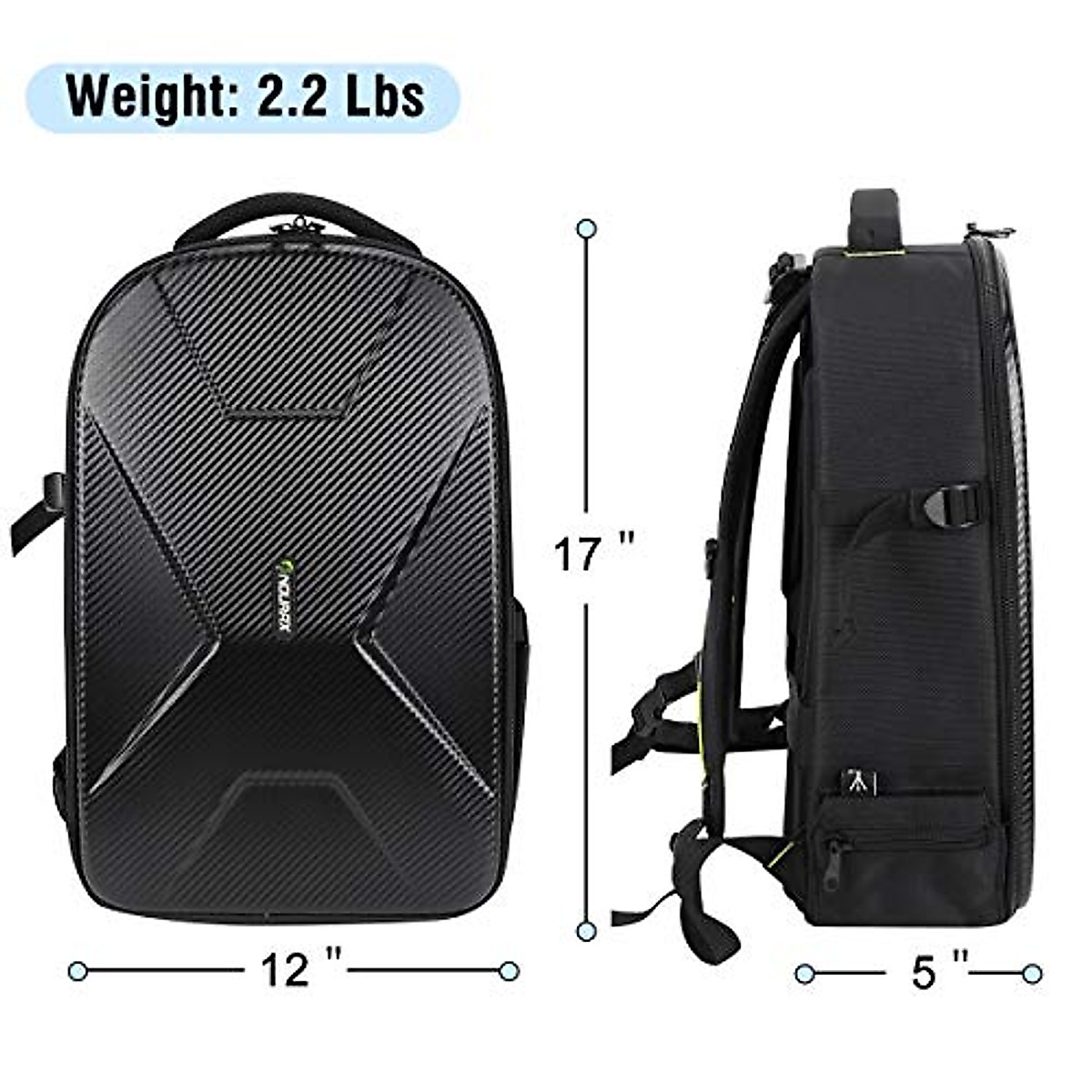 Endurax Camera Backpack Waterproof for DSLR SLR Photographer Camera Bag for Mirrorless Camera with Hardshell Protection Upgrade