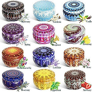 12 Constellations Scented Candles Gift Set,Aromatherapy Candles,Soy Wax Candles Gifts Set for Women Valentine Mothers Day Gifts Portable Travel Tin Birthday Gifts