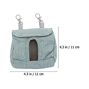 LUOZZY Rabbit Hay Feeder Bag Hanging Guinea Pig Hay Feeder Storage Hanging Hay Feeding Bag for Small Animal Supplies (Blue)
