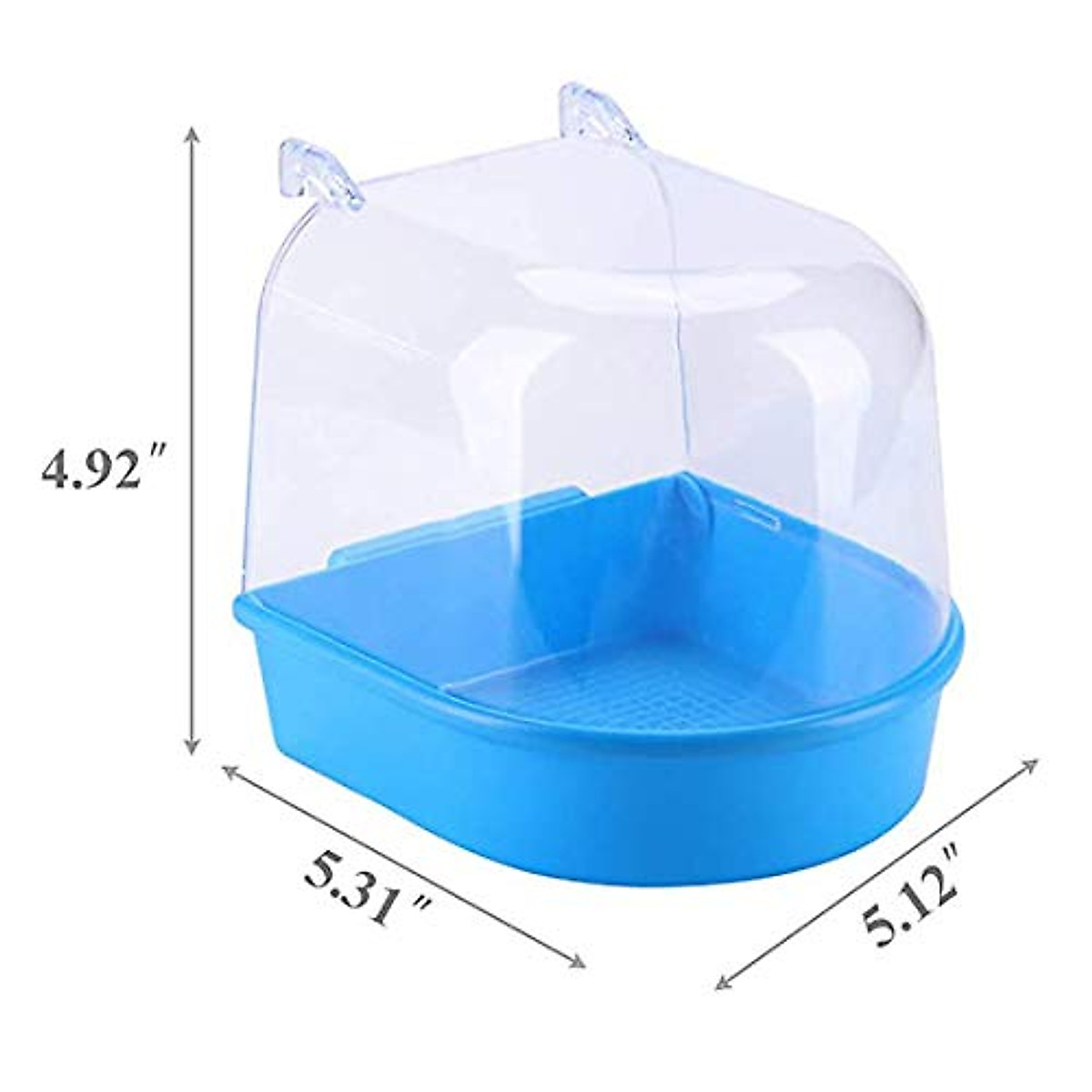 PINVNBY Parrot Bath Box Bird Bathtub Parakeet Bathing Tube with Bird Perches Stand Paw Grinding Cage Accessories Ideal for Small Brids Lovebirds Canary Finches(3 PCS Random Color)