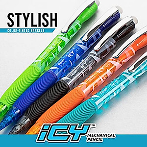Pentel ICY Razzle-Dazzle Mechanical Pencil, 0.7mm, Assorted Barrels, Color May Vary, Pack of 12 (AL27RDBP12M)