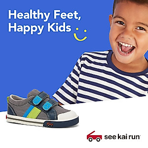 See Kai Run - Anker Water-Friendly Active Shoe for Little Kids, Gray/Multi, Little Kid 11