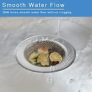 Honmein 2 Pcs Sink Strainer for Most Kitchen Sink Drain Basket, Upgraded Double-Layer Safe Design Kitchen Sink Strainer (4.5 Inch)