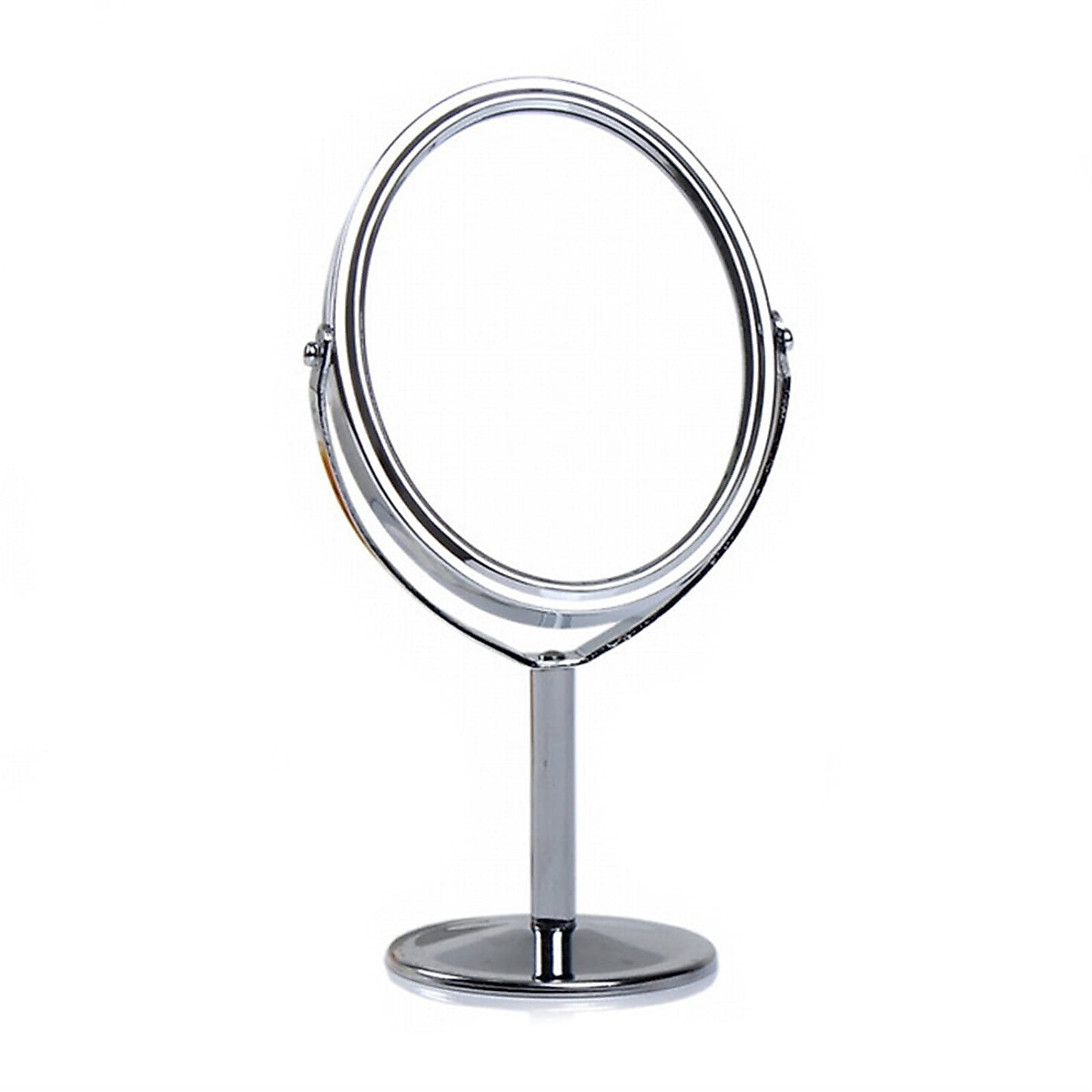 LEEOX Make Up Mirror Magnification Circular Makeup Mirror Dual 2 Sided Round Shape Rotating Cosmetic Mirror Stand Magnifier Mirror Standing Mirror