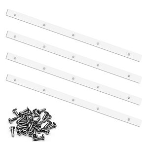 Crosscut Sled for Table Saw - Premium UHMW Plastic - 3/4" X 3/8" X 17" - Predrilled Holes and Screws - Ideal for U Tracks, Woodworking, Miter Slots, Router Table, Bandsaws - 4 Bars Included