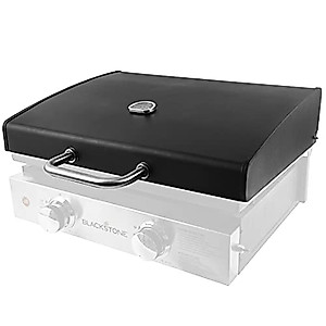 Hard Cover Hood with Temperature Gauge for Blackstone 22 inch Table Top Griddle, 5011 Griddle Hood for Blackstone 22" Grill, Black