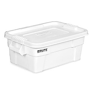 Rubbermaid FG9S3000WHT Brute Tote - 27-7/8 x 17-3/8 x 10-11/16 - White - Lot of 6