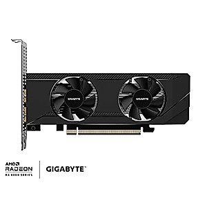 Gigabyte Radeon RX 6400 D6 Low Profile 4G Graphics Card, Low Profile Design, 4GB 64-bit GDDR6, GV-R64D6-4GL Video Card