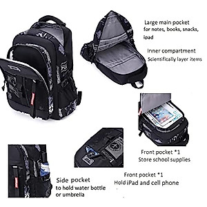 Rolling Backpack for Boys Kids Bookbag with Wheels for School Trolley School Bag