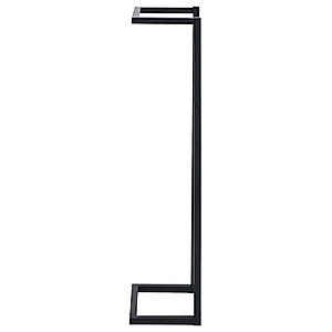 vidaXL Iron Towel Rack - 9.8"x7.9"x37.4" - Wall-Mounted, Sleek Black Design for Modern Bathrooms, Durable and Easy Assembly Required