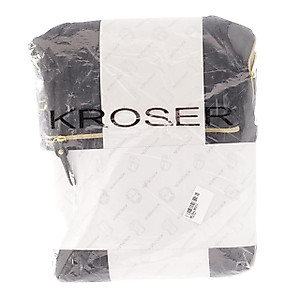 KROSER Laptop Backpack 15.6 Inch Stylish School Backpack Doctor Bag Water Repellent College Casual Daypack with USB Port Travel Business Work Bag for Men/Women-Black