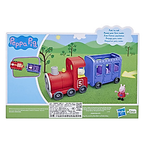 Peppa Pig Peppa’s Adventures Miss Rabbit’s Train 2-Part Detachable Vehicle Preschool Toy: 2 Figures, Rolling Wheels, for Ages 3 and Up