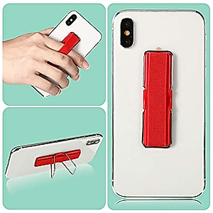 Weewooday 9 Pieces Finger Strap Phone Holders Elastic Phone Strap Stands Phone Handle Grips Elastic Finger Holders Finger Strap Stands for Smartphones, Small Tablets, 9