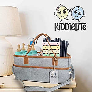 Kiddielite Diaper Caddy Organizer | Baby Diaper Caddy Organizer Car Diaper Caddy | Baby Diaper Caddy | Baby Organizer for Nursery Diaper | Baby Registry Must Haves | Baby Basket Diaper Organizer Caddy
