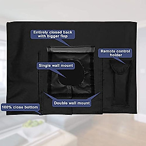 Mounting Dream Outdoor TV Cover Weatherproof with Bottom Cover for 30-32 inch TV, Waterproof and Dustproof TV Screen Protectors with Remote Control Pocket for Outside LED, LCD, OLED Flat Screen TVs