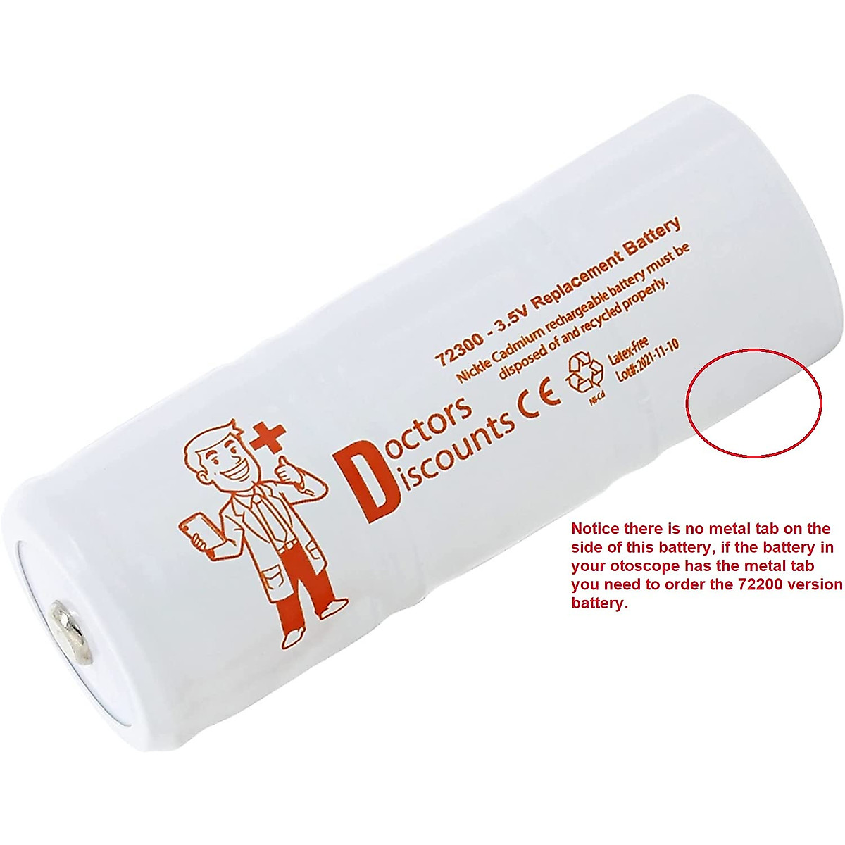 Doctors Discounts Replacement for Welch Allyn 72300 3.5V Rechargeable Battery