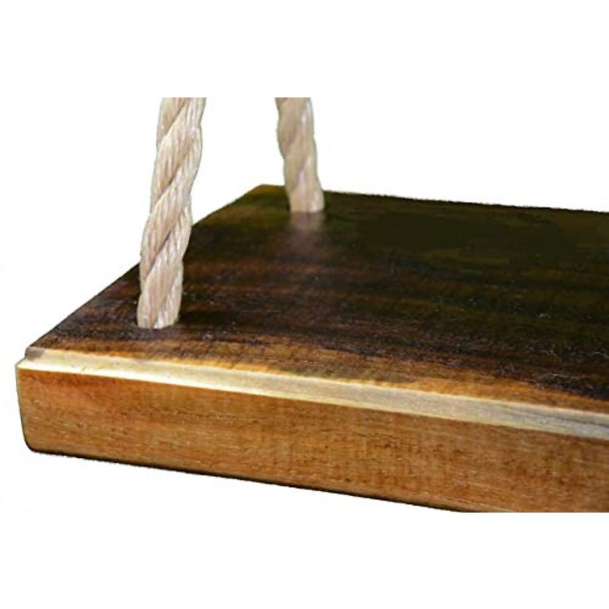 Rustic American Black Walnut 30 Inch Wooden Tree Swing - Wood Swings Rope Kids Adult Wood Outdoor Patio Wood