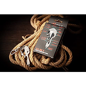 Wizzle EDC MultiTool - 24 in 1 Keychain Accessory, Pocket Size Multipurpose Solution for Camping and Fishing, Screwdriver, Bottle Opener, Hex Wrench Tool, TSA Compliant Ideal Gift for Men Silver Steel