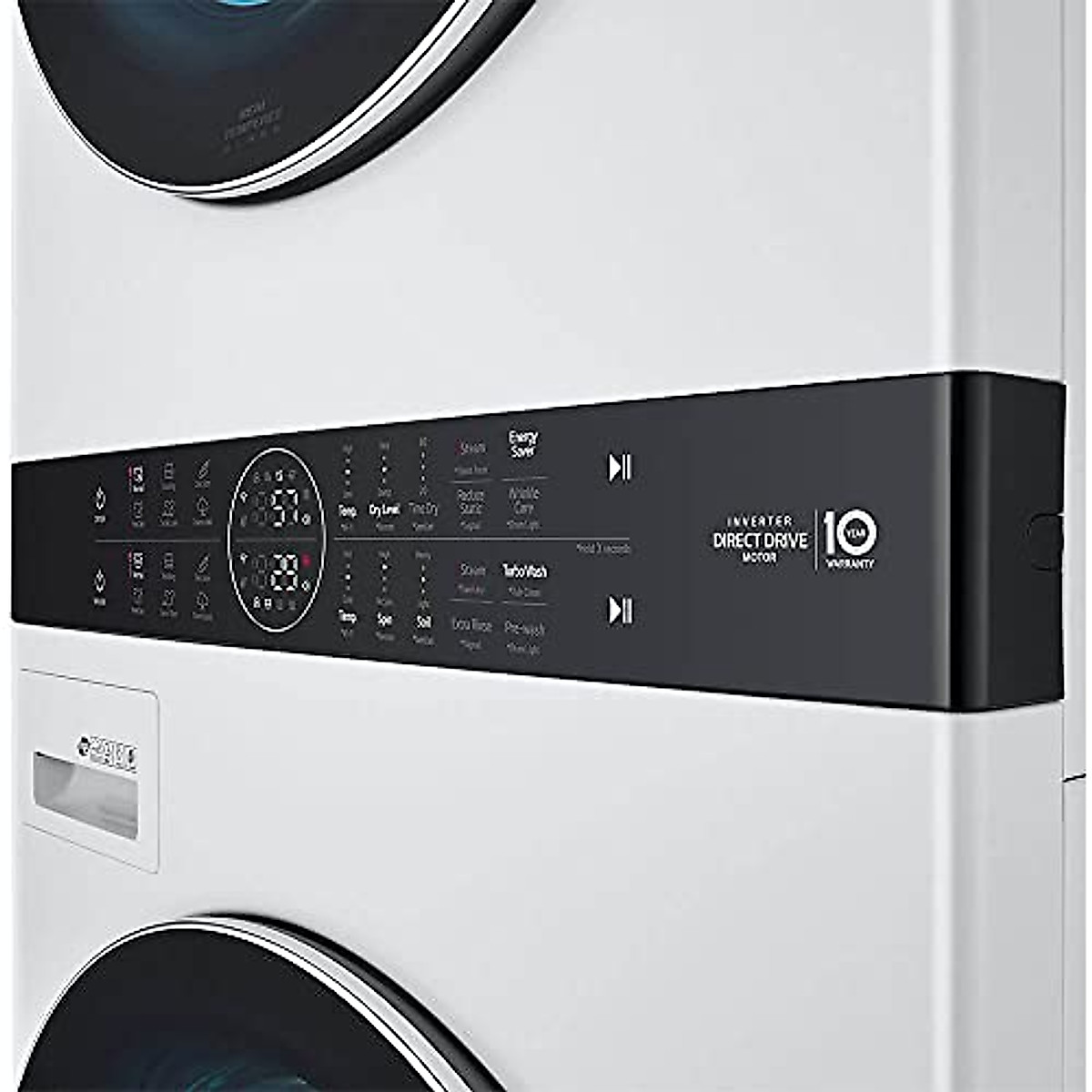 LG WKEX200HWA Compact 2 in 1 Laundry and Dryer Combo 27 Inch Washing machine 6 cycles, Laundry Center, Energy Star Certified, Washtower, Wrinkle Free, Wifi and Turbosteam technology with sensor for house and apartment in white