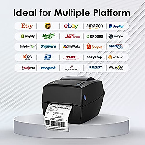 iDPRT Thermal Label Printer Desktop Label Printer for Shipping Packages, 6 IPS Label Maker Work with Windows & MAC, Compatible with USPS, Amazon, Ebay, etc.