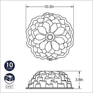 Nordic Ware Blossom Bundt Pan ,Toffee