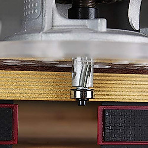 Infinity Cutting Tools 1/4" Shank, mini-Mega Flush Trim Bit, 5/8" C.D. x 7/8" C.H. | Carbide Tip | Heavy-Duty | for Handheld Or Table Mounted Wood Router
