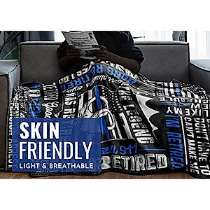 InnoBeta Police Officer Retirement Gifts, Funny Throw Blanket for Retired Police Officers Men, Law Enforcement, Correctional Officer, Cops 65" x 50"