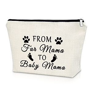Sazuwu New Mom Gifts Mom to Be Gift First Time Makeup Bag Pregnancy Announcement Gift Baby Reveal Gift for New Mother Cosmetic Bag New Mommy Gift Mothers Day Gift for New Mom Travel Pouch