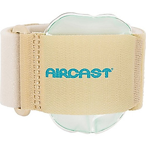 Aircast Pneumatic Armband: Tennis/Golfers Elbow Support Strap, Beige