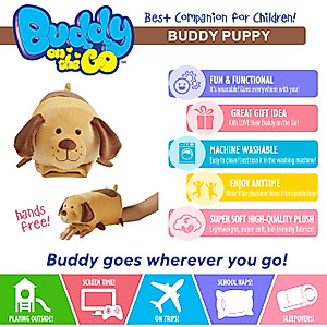 Buddy on The Go - from The Makers of Pillow Pets - Buddy Puppy - Stuffed Animal Plush