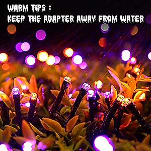 Toodour Orange Purple Halloween Lights, 213ft 600 LED Plug in Halloween String Lights with 8 Modes and Timer, Outdoor Halloween Lights for Home, Garden, Party, Halloween Decorations