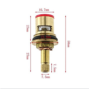 SJZBIN 2pcs Faucet Spool Faucet Valve 20 Teeth 1/2 inch Faucet Ceramic Cartridge Replace Part for Water Valve Stem