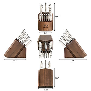 Cangshan Z1 Series 1024197 German Steel Forged 17-Piece Knife Block Set, Walnut