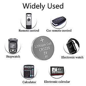 SKOANBE 12PCS 1220 3V Lithium Button Coin Cell CR1220 Battery