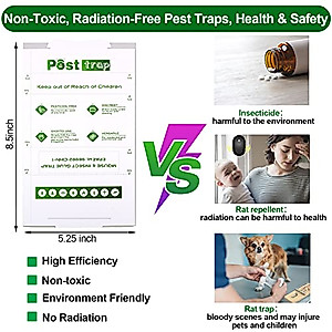 Protecker Super Sticky Glue Traps Bugs Mice Pest Control, Mouse Traps Indoor Home No Kill Safe Pets Strong Enough,Insect Snap Trap Sticky Indoor Glue Boards Easy to Use Around The House,20PCS