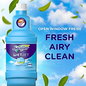 Swiffer WetJet Hardwood and Floor Spray Mop Cleaner Starter Kit, Includes: 1 Power Mop, 10 Pads, Cleaning Solution, Batteries