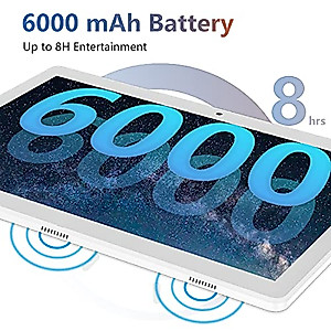 Tablet 10.1 inch Android 12 Tablet 2023 Latest Update Octa-Core Processor with 64GB Storage, Dual 13MP+5MP Camera, WiFi, Bluetooth, GPS, 512GB Expand Support, IPS Full HD Display (Silver)