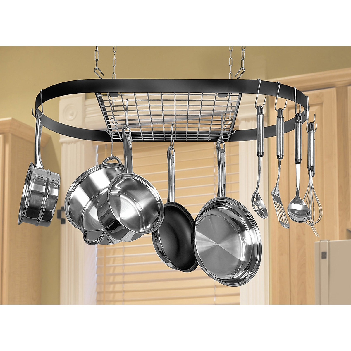 Kinetic Pot, Black with Silver Rack