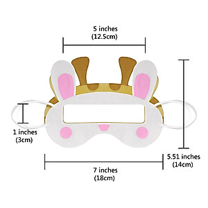Geekria 50PCS VR Cartoon Disposable Mask VR Headset Mask, Eye Cover, VR Headset Cover Mask Universal Mask for VR Compatible with Meta Quest 3 Quest Pro Quest 2 PSVR2 for Adults (Pink Rabbit+Deer)