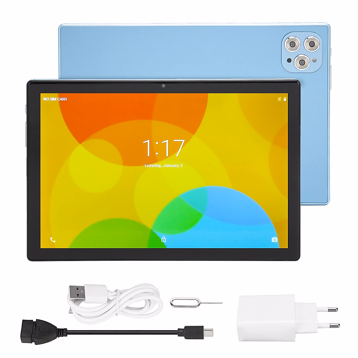 10.1 Inch Tablet, 6G RAM 128G ROM, 1600x2560 Octa Core, 5G WiFi Calling Tablet for Android10.1, 100‑240V, Full HD IPS Screen (US Plug)