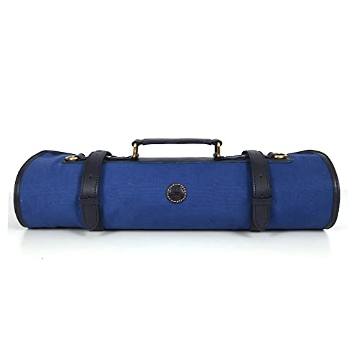Leather Knife Roll Storage Bag, Elastic and Expandable 10 Pockets, Adjustable/Detachable Shoulder Strap, Travel-Friendly Chef Knife Case (Detroit, Canvas)