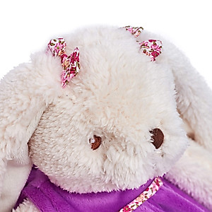 Dilly dudu 2020 Holiday Plush Bunny Rabbit Stuffed Animal Soft Toys Cuddly Dolls Best Gifts 12-Inch (Purple)