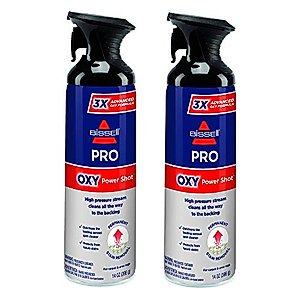 Bissell Professional Power Shot Oxy Carpet Spot, 14 Ounces (Pack of 2), 95C9L Stain Remover, 14oz, None, 28 Fl Oz