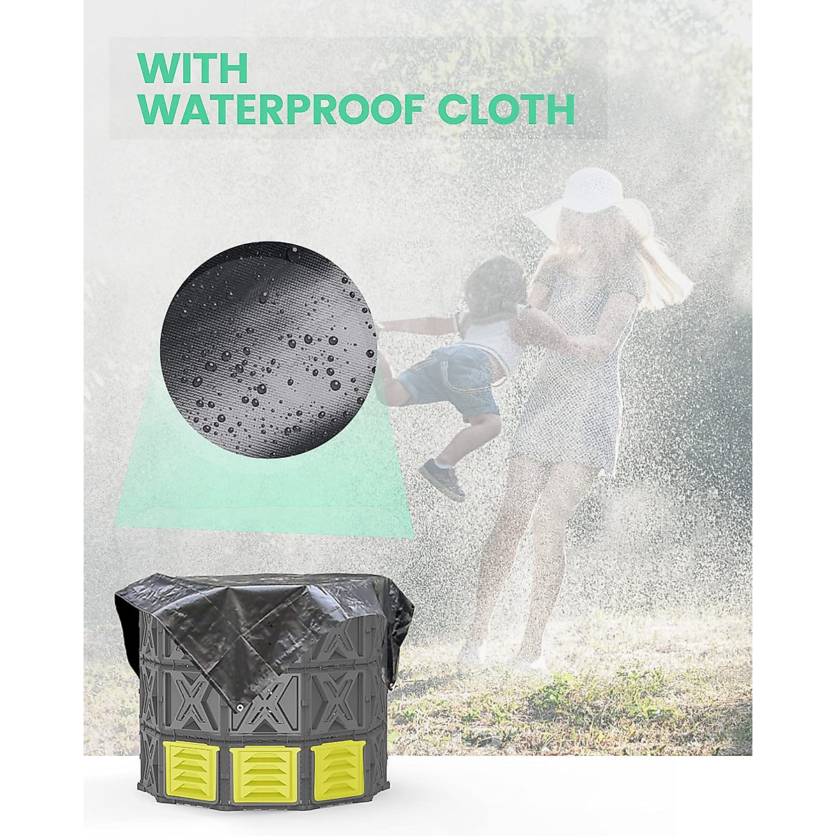 Large Compost Bin - 143 Gallon (540 L) Garden Composter with Better Aeration System, Easy Assembling/BPA Free/Sturdy/Outdoor Compost Tumbler