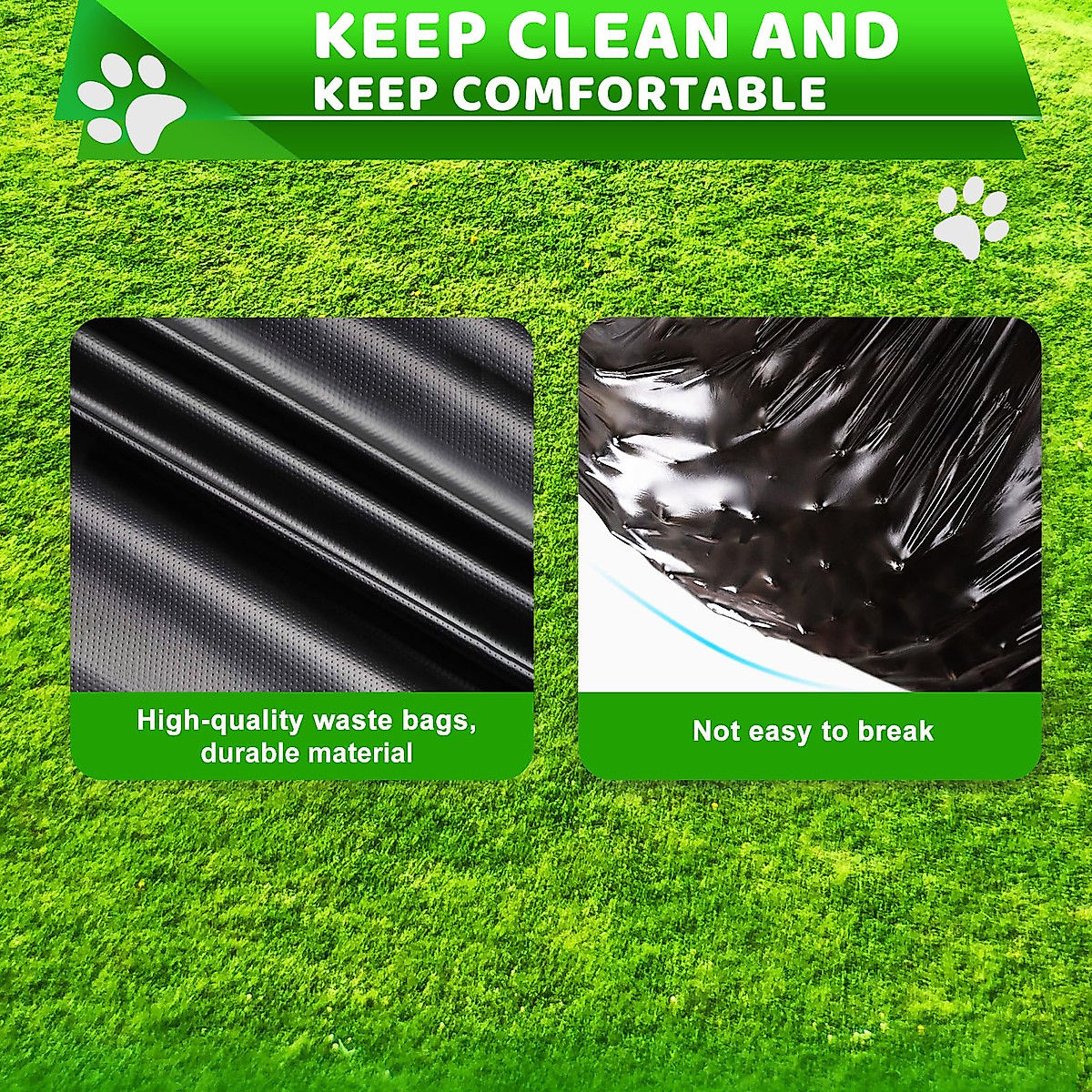 Uppcasir Dog Waste Can Liners, Dog Waste Bags for 15L Dog Poop Trash Can Outside, 10 Pack Dog Poop Bags Rolls Totaling 200 Bags for Outdoor, Garage, Yard or Other Locations